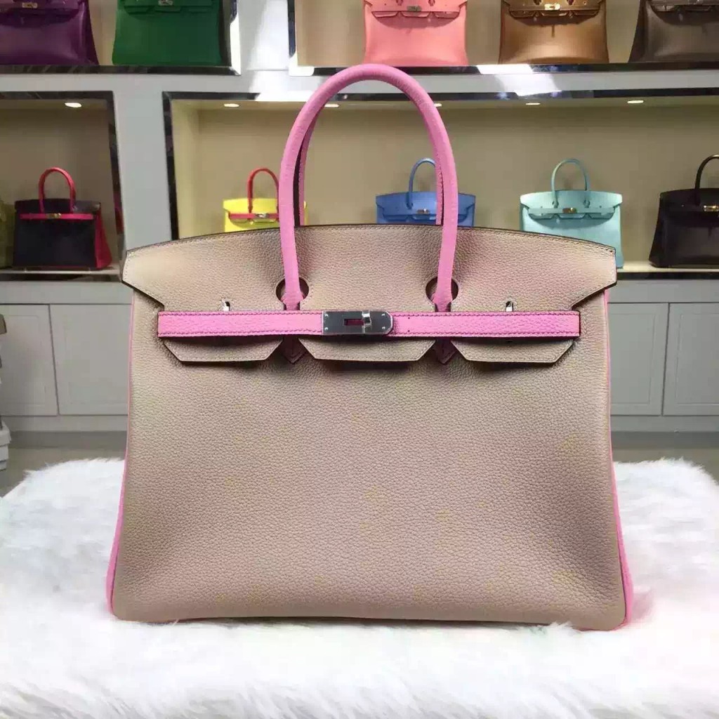 2015 New Hermes HCP Original Togo Leather Two-tone Color Birkin30CM ...